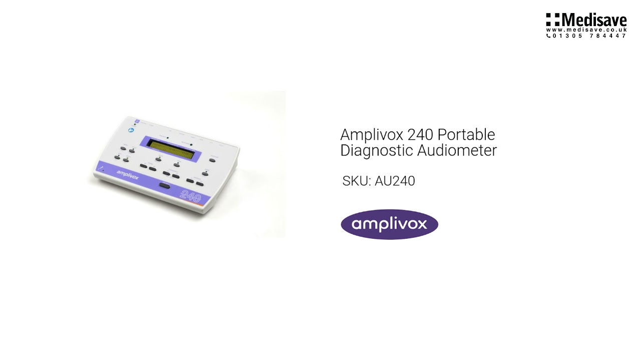 Amplivox 240 Portable Diagnostic Audiometer AU240 - YouTube