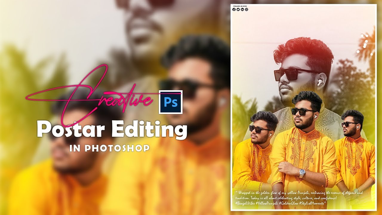 How to quickly desgin a poster in Photoshop || creative postar design ...