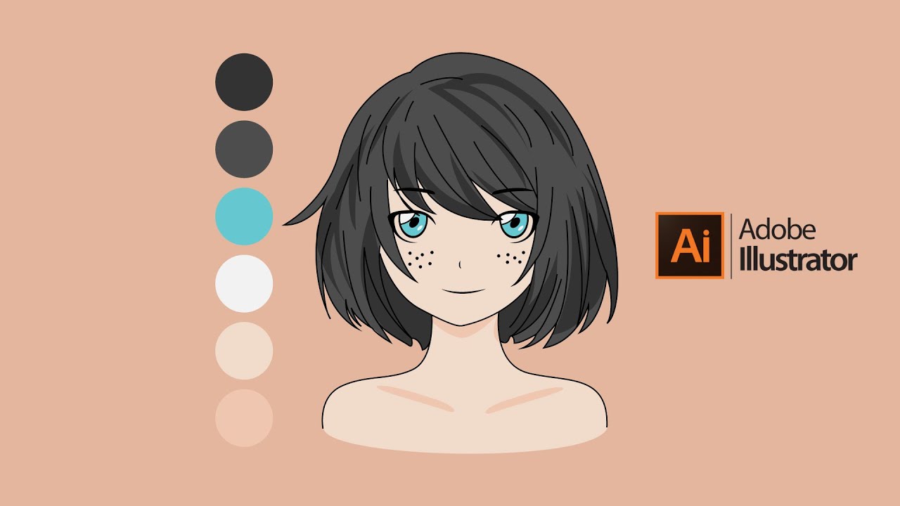 How To Make Anime Illustration || Adobe Illustrator Indonesia #1 - YouTube