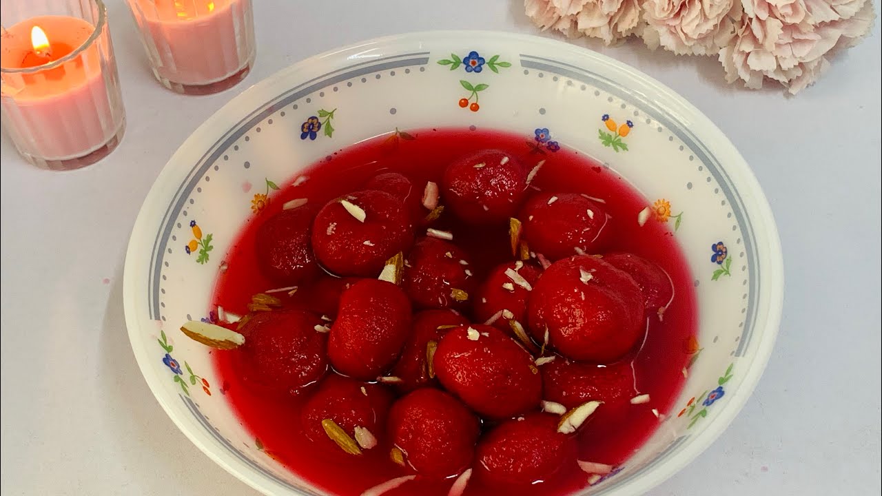 Gulab Rasgulla | Rose Flavour pink Rasgulla | Rose Rasgulla | pink ...