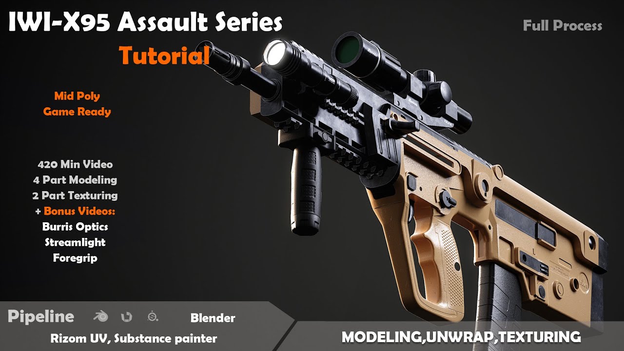 IWI-X95 Assault Series Tutorial Part 3 #tutorial #rifle #blender3d # ... IWI-X95 Assault Series Tutorial Part 3 #tutorial #rifle #blender3d # ...