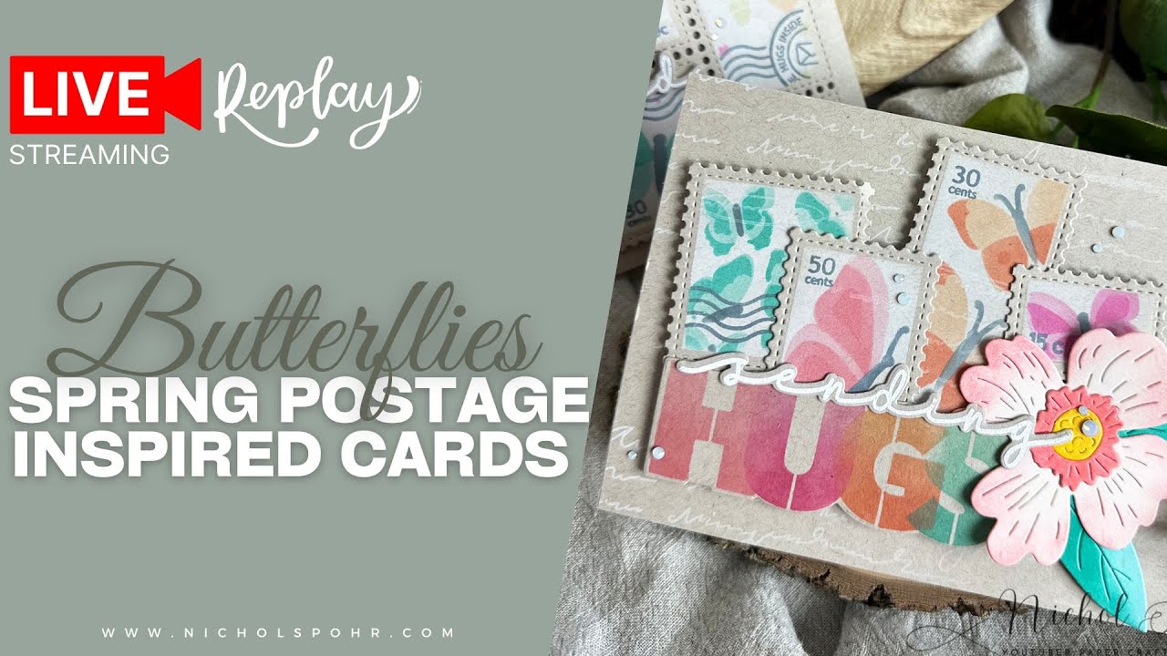 CREATE Beautiful Spring Postage Stamp Inspired Cards Now - YouTube