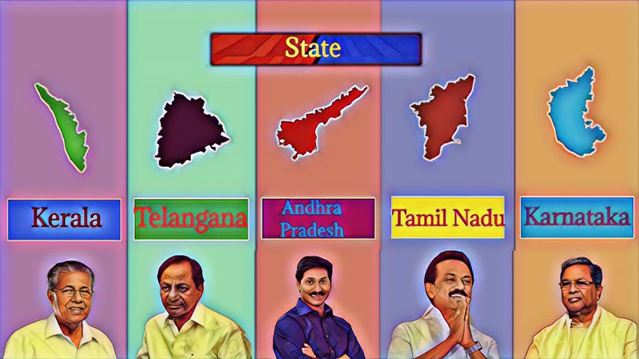 Karnataka Vs Andhra Pradesh Vs Telangana Vs Kerala Vs Tamil Nadu | Sauth Indian State Comparison ...