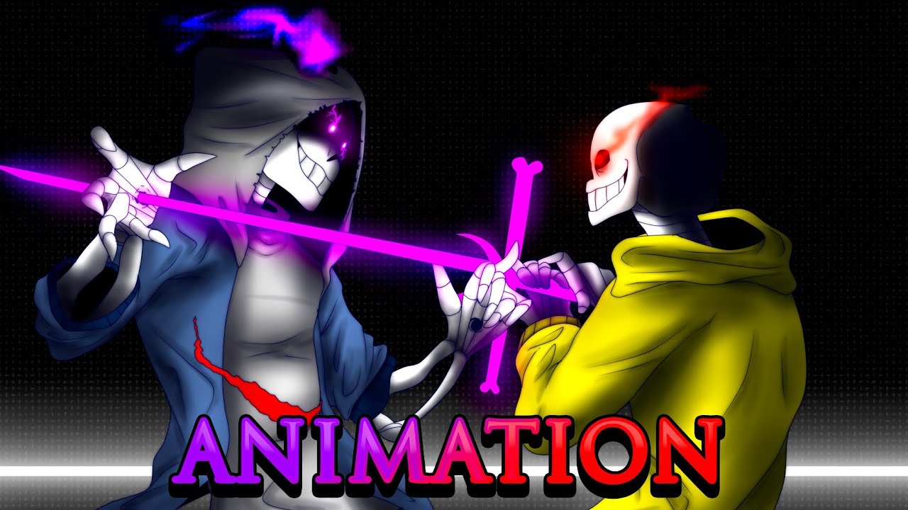 Dust Sans Last genocide vs Dusttrust sans phase 3 /fight animation (stk ...