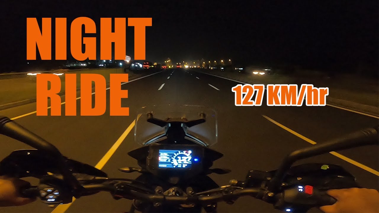 127 KM/hr in Just 10 sec.. on ktm 390 adventure!!! | NIGHT RIDE | - YouTube