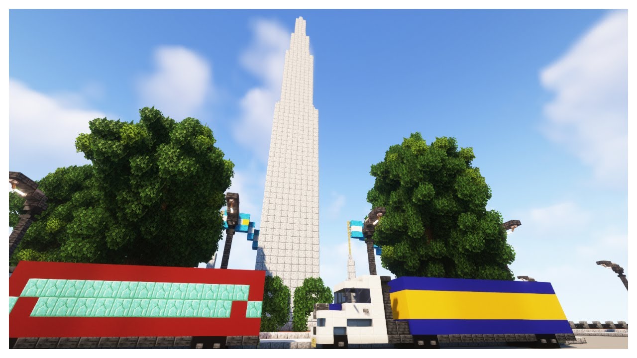 👉 Cómo hacer el Obelisco de Buenos Aires, Argentina en MINECRAFT - YouTube