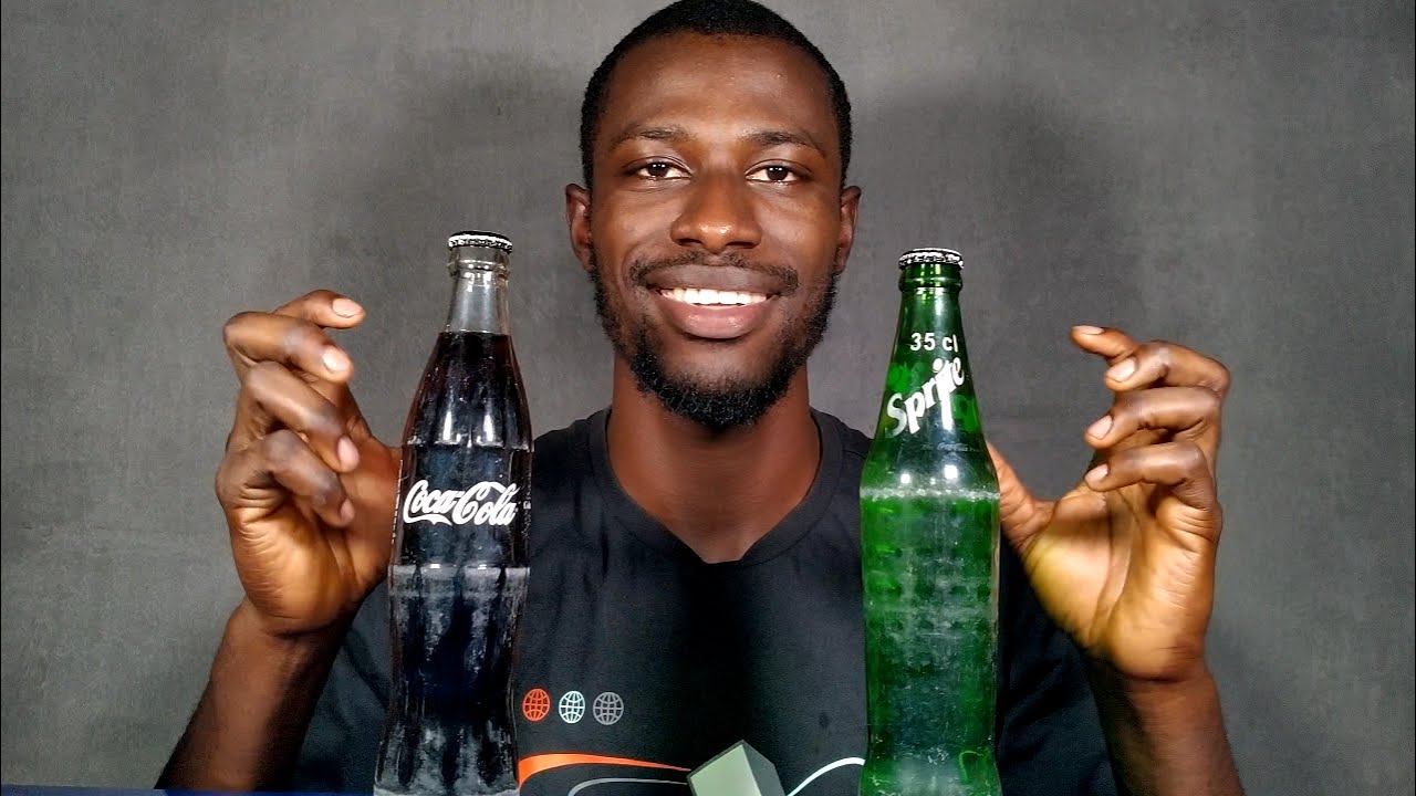 ASMR DRINKING | COCA-COLA AND SPRITE | GLASS BOTTLE ASMR - YouTube