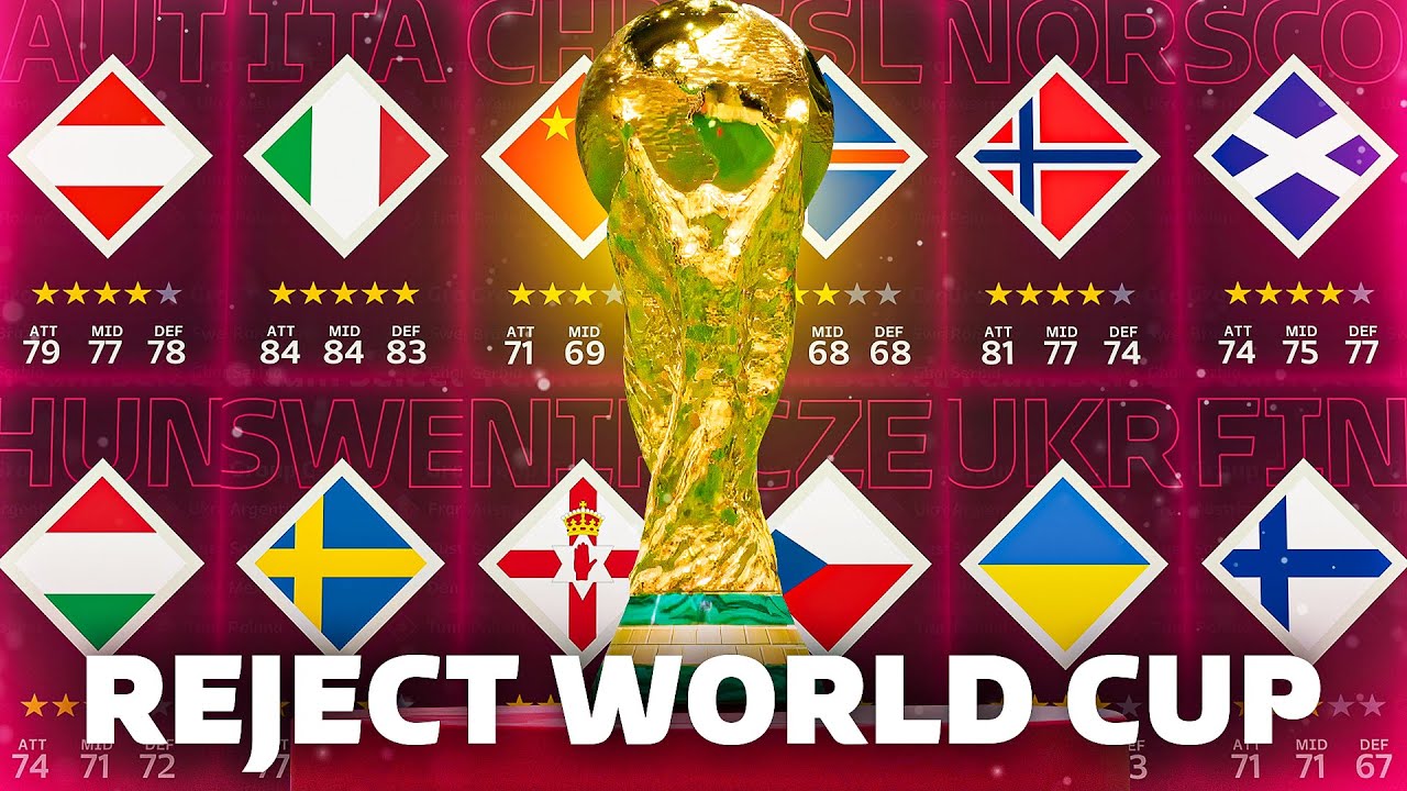 THE REJECT WORLD CUP 🏆 World Cup of Unqualified Teams... FIFA 23 World ...