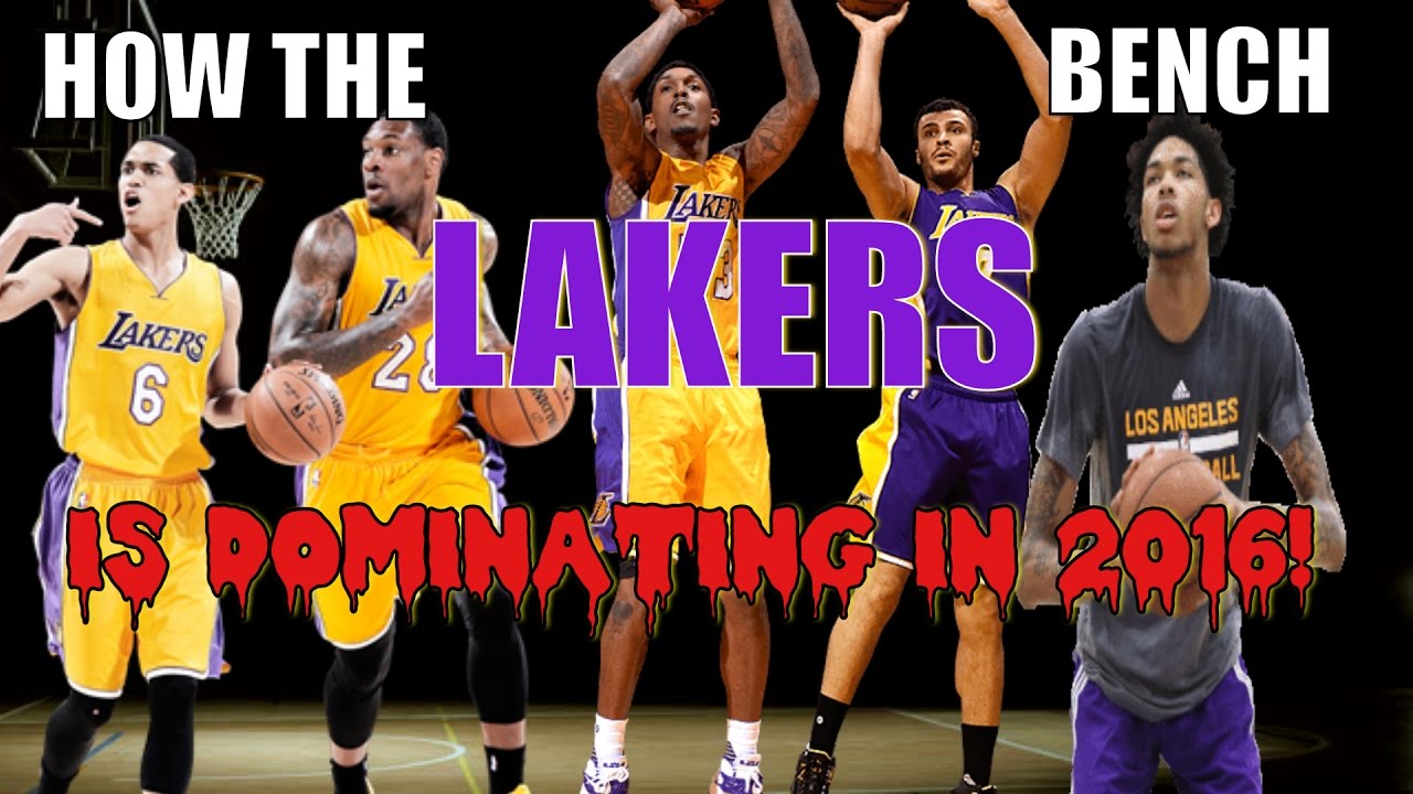 How the Lakers bench is dominating in this early 2016 season! - YouTube