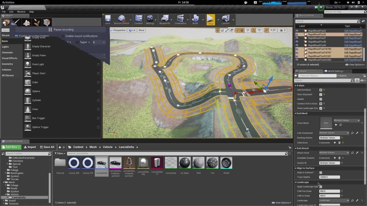 UE4 Road Tool - YouTube