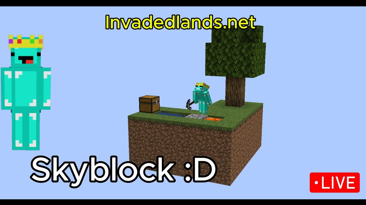 live playing skyblock, come join! | Invadedlands.net - YouTube
