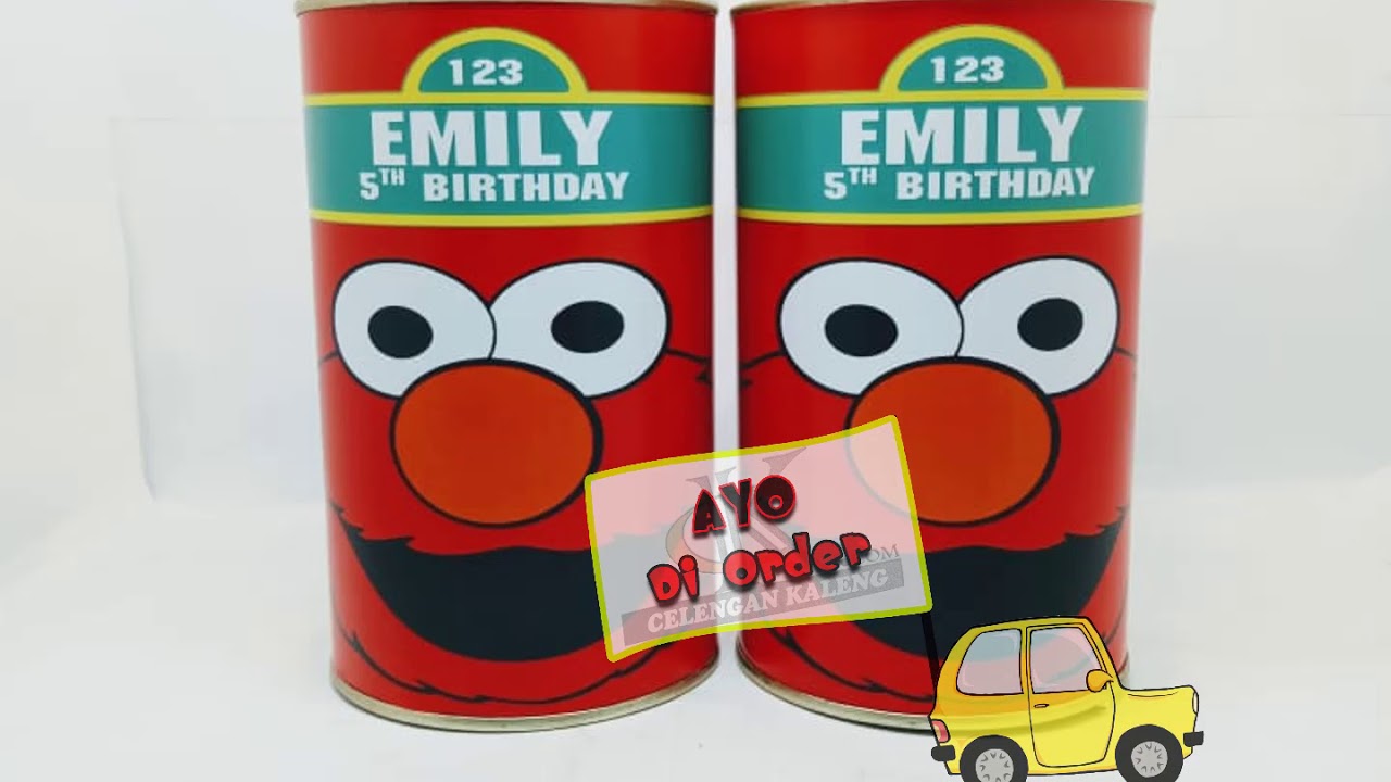 CONTOH DESIGN UNTUK CELENGAN KALENG KARAKTER - YouTube