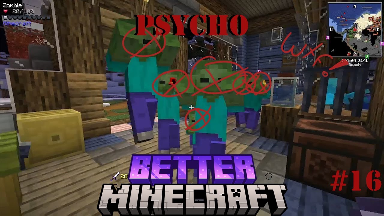 Minecraft Better Psycho | part 16 | Zombie Apocalypse - YouTube