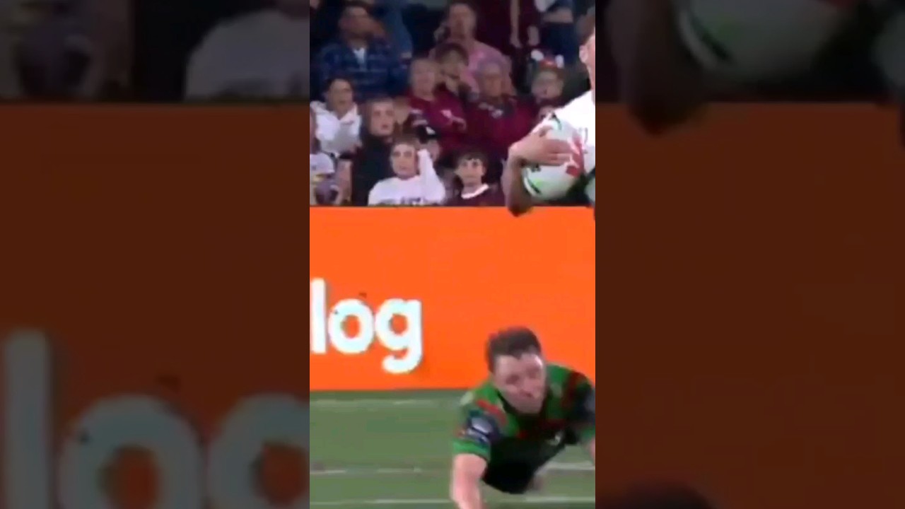 Reece Walsh shows his best backflip after scoring a try against ...