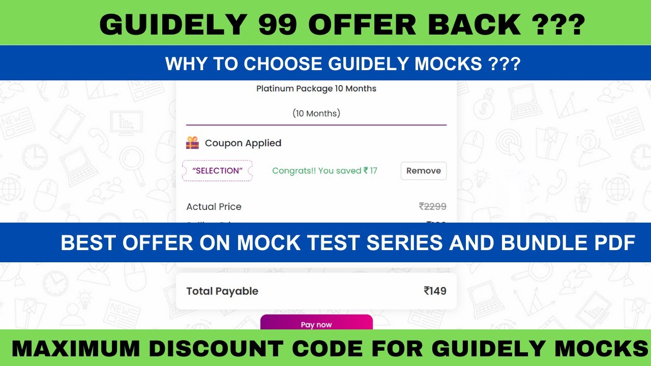 Guidely Mock Test Series Offer is Back Price 146rs #rrb #guidely # ...