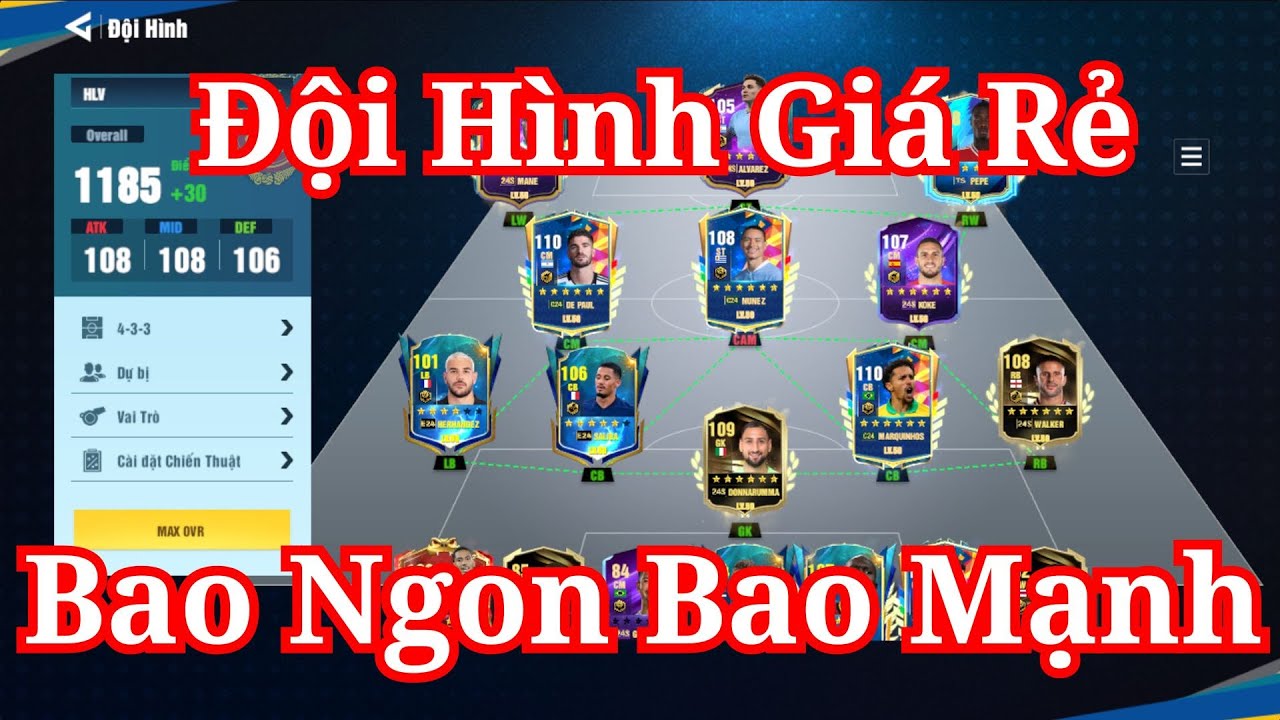 Be A Pro Football Xây Dựng Đội Hình 433 100 Triệu Bao Ngon - YouTube