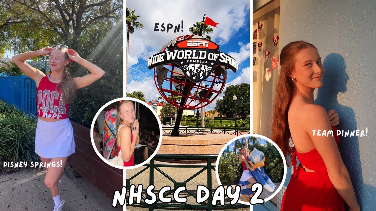 NHSCC AT DISNEY DAY 2 | Practice, ESPN, team dinner, and Disney Springs ...
