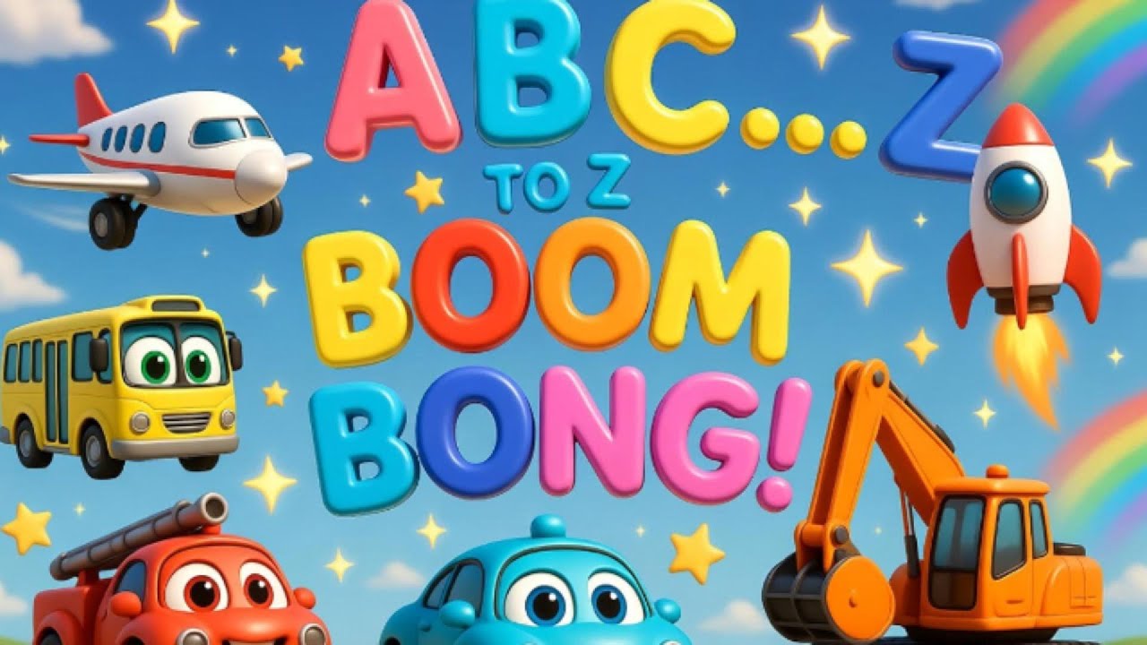 A to Z Vehicles Boom Boom Song | ABC Transport Song for Kids | 3D ...