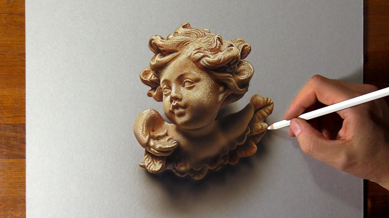 Angel's Head Drawing 👼 - YouTube