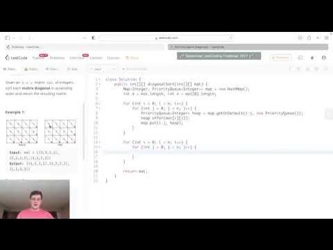 Leetcode Solution - 1329 Sort the Matrix Diagonally - YouTube