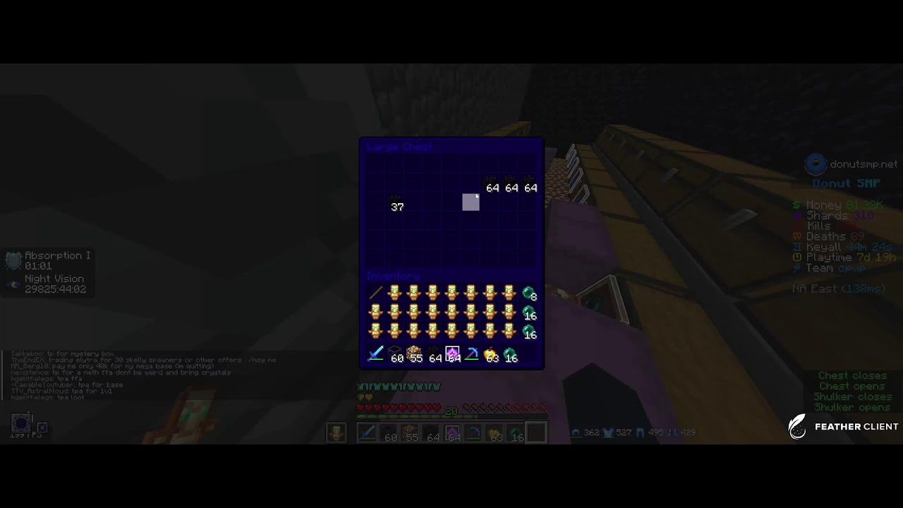 Playing Donut SMP and Practice CPVP! Rating bases and giving money ...