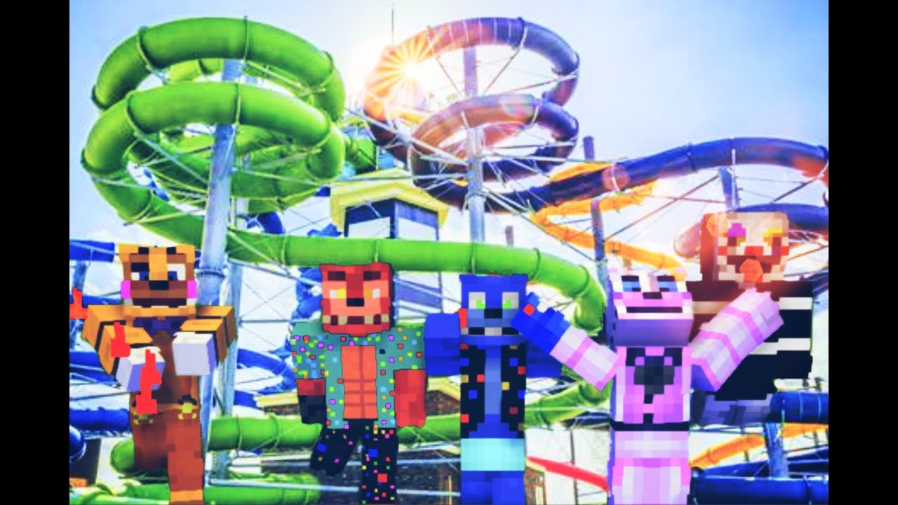 Starlight Freddy,s Pizzeria:animtronics go to a waterpark - YouTube