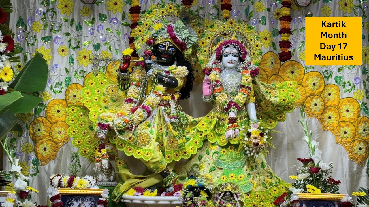 Day 17 Kartik Month Mauritius - Iskcon Temple Phoenix - Govardhan Puja ...