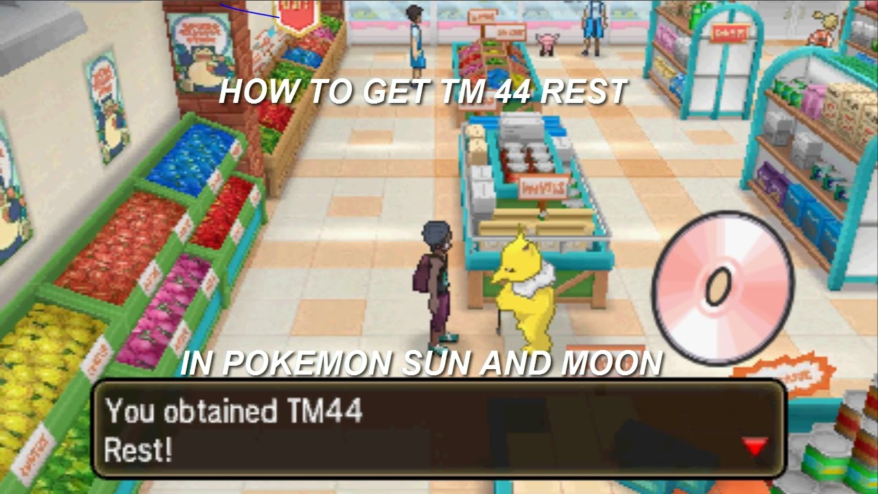 How to get TM 44 Rest in Pokemon Sun and Moon - YouTube