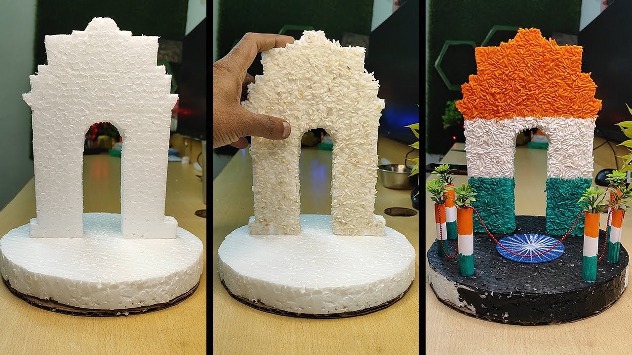 Easy India Gate Craft | How to make India Gate with Thermocol #diy # ...