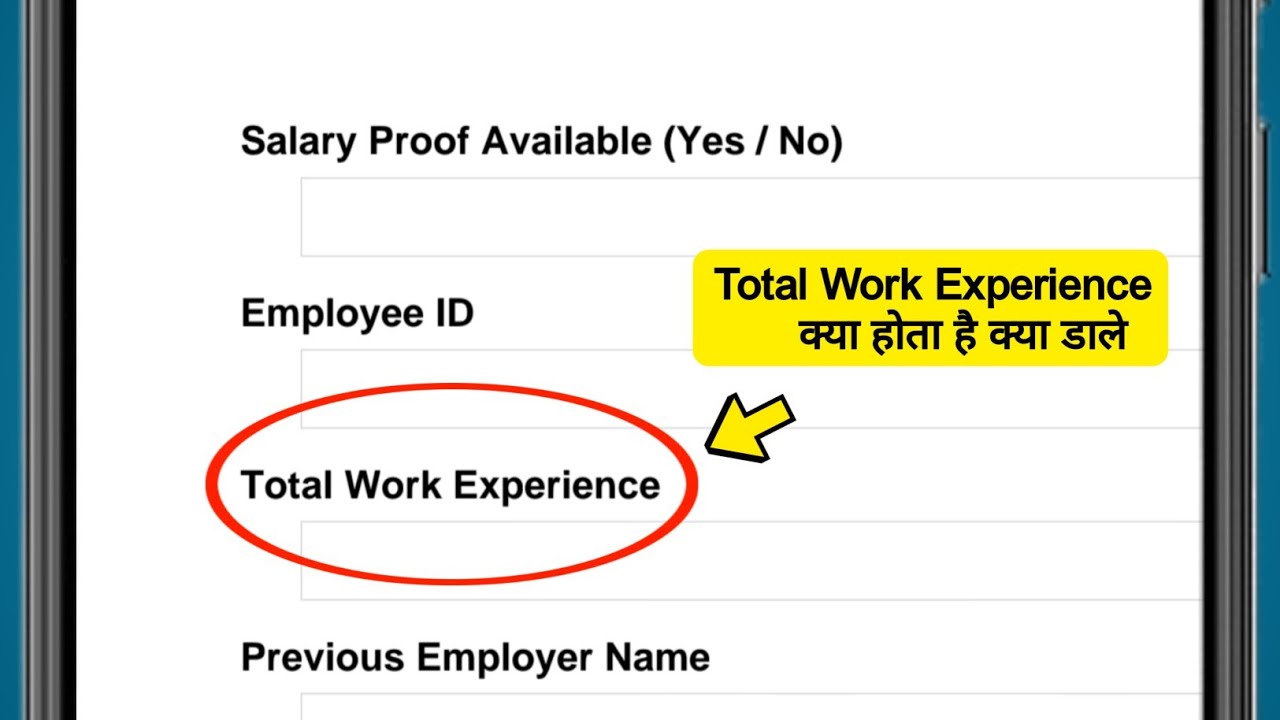 Total Work Experience kya hota hai | Total Work Experience ka matlab ...