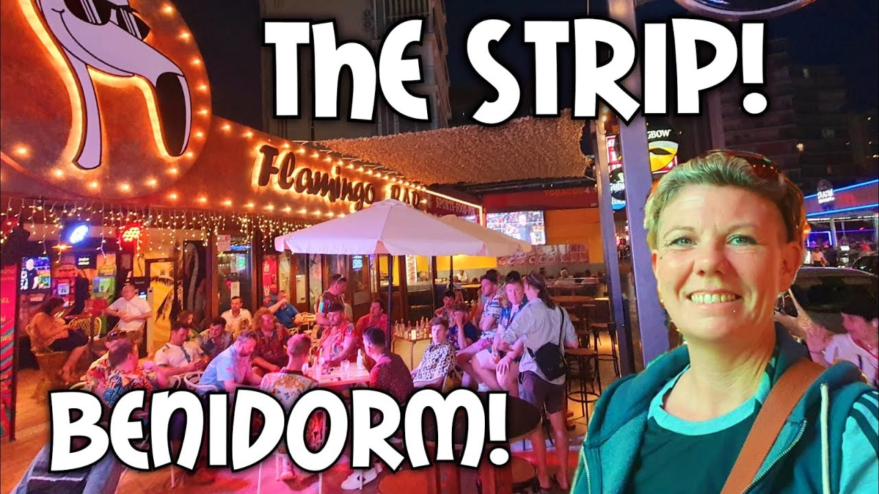 Benidorm - The Strip - Is it only busy at the weekend ? - YouTube