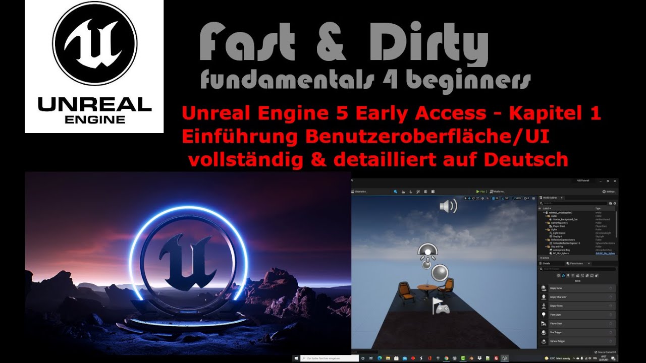 Unreal Engine 5 Early Access - Einführung Benutzeroberfläche/UI - YouTube