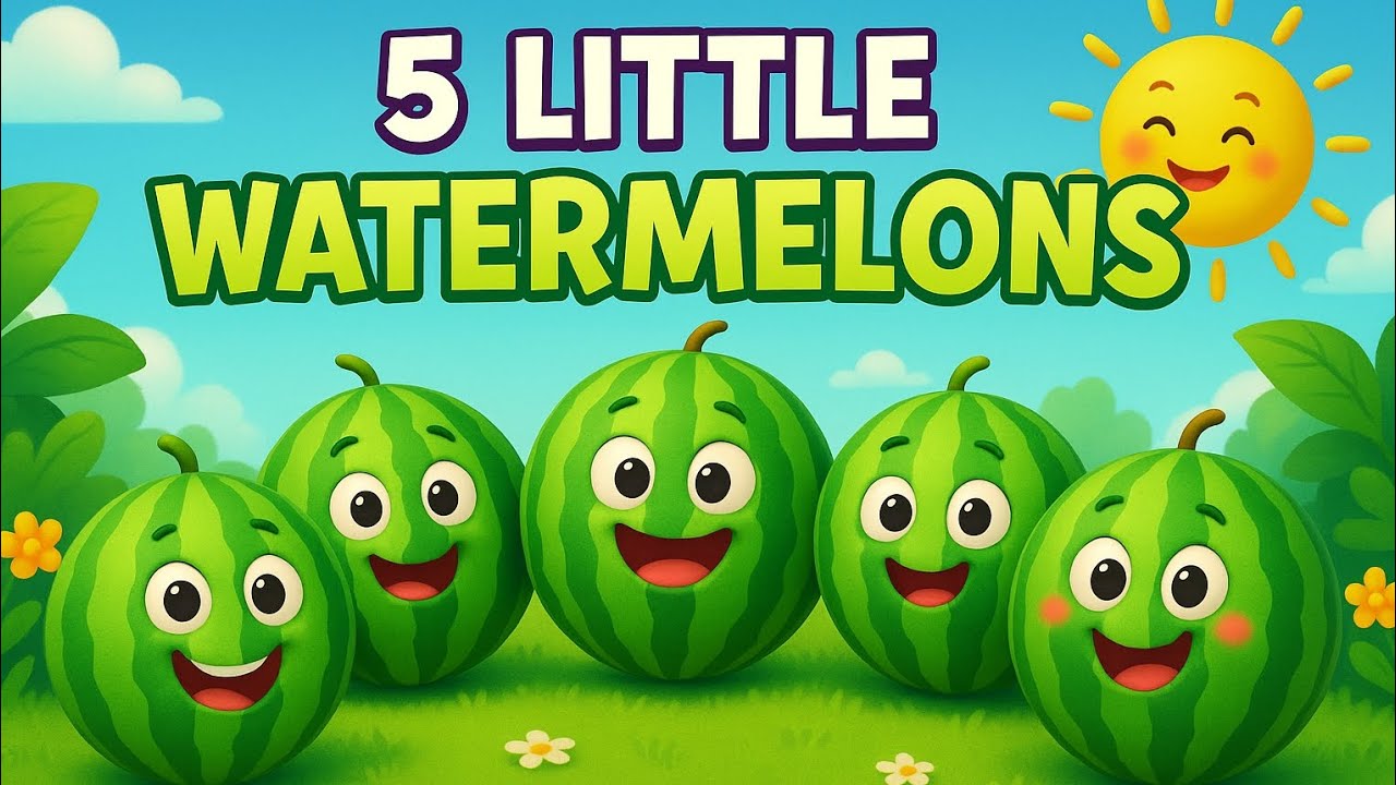 Five little Watermelons | kids song| #nurseryrhymes #babysongs # ...