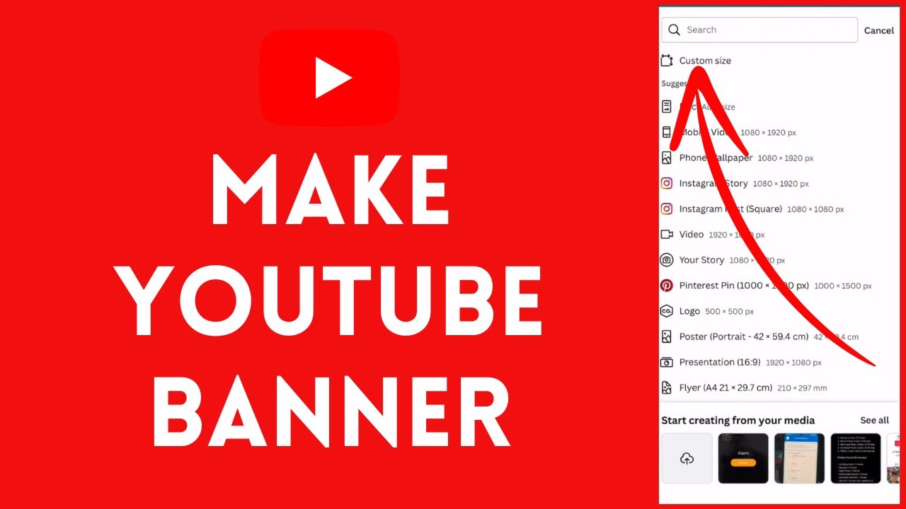 How Make YouTube Size Banner (EASY!) - YouTube