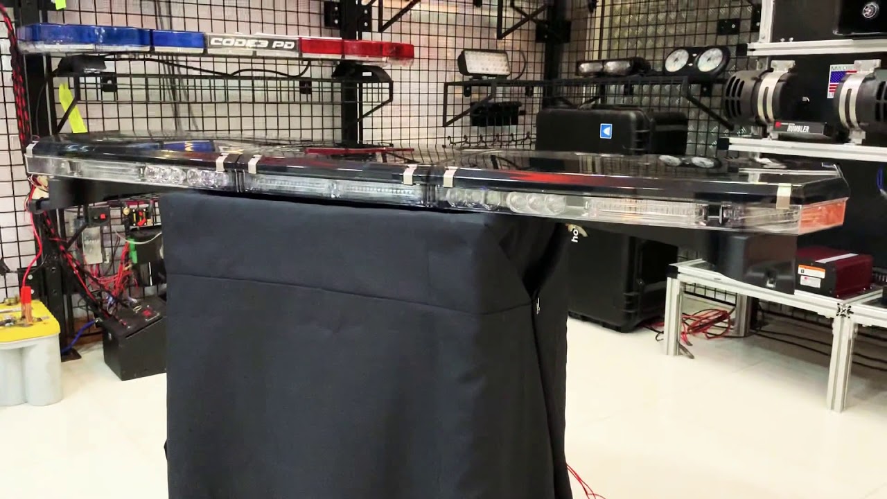 Code3 21TR Plus Lightbar R/B/W/A Made in USA By R.S.K. THAILAND - YouTube