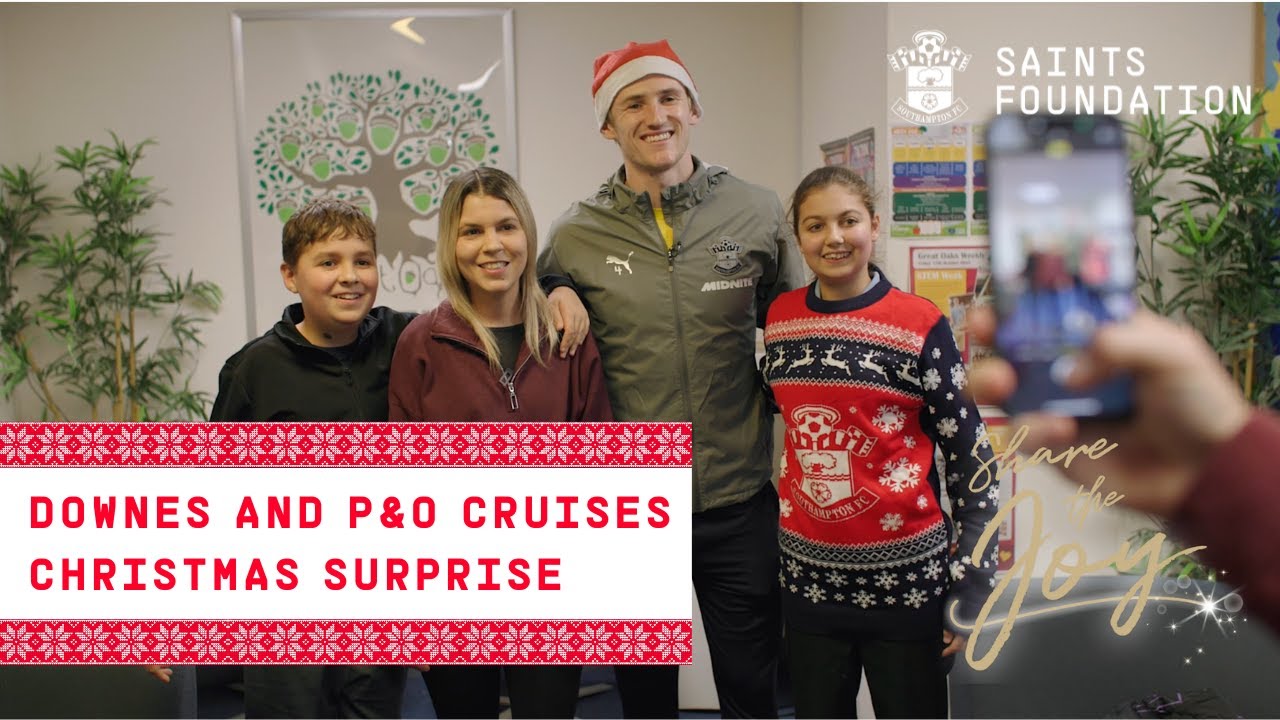 SHARE THE JOY | Flynn Downes and P&O Cruises surprise Saints Foundation ...