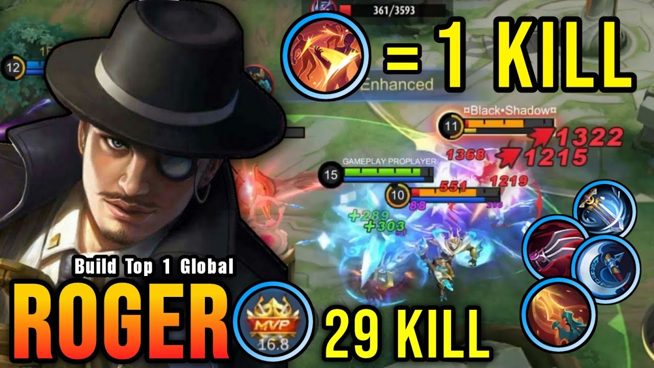 29 Kills!! Roger Full Critical Build (1st SKILL = 1 KILL) - Build Top 1 ...