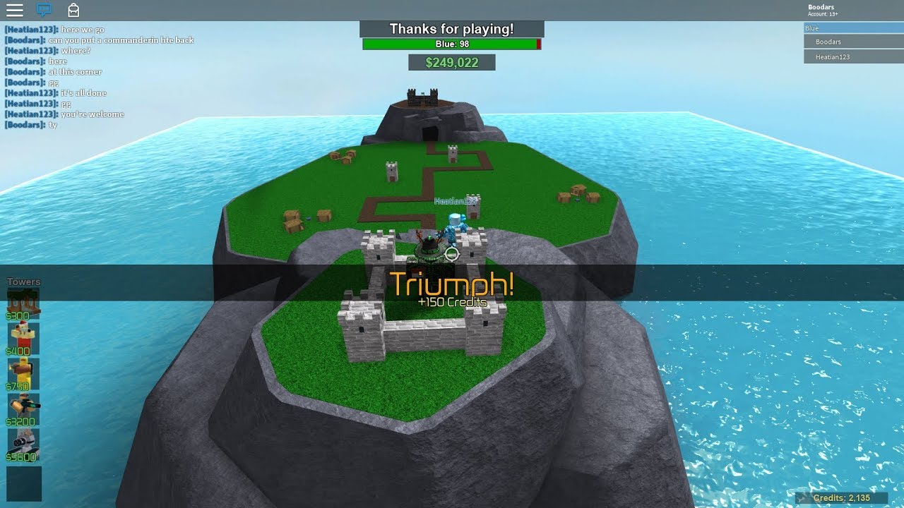 Roblox Tower Battles - Castle Co-Op Triumph - YouTube