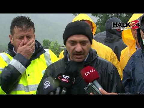 Vali Kaldırım Akyazı'daki sel bölgesinde