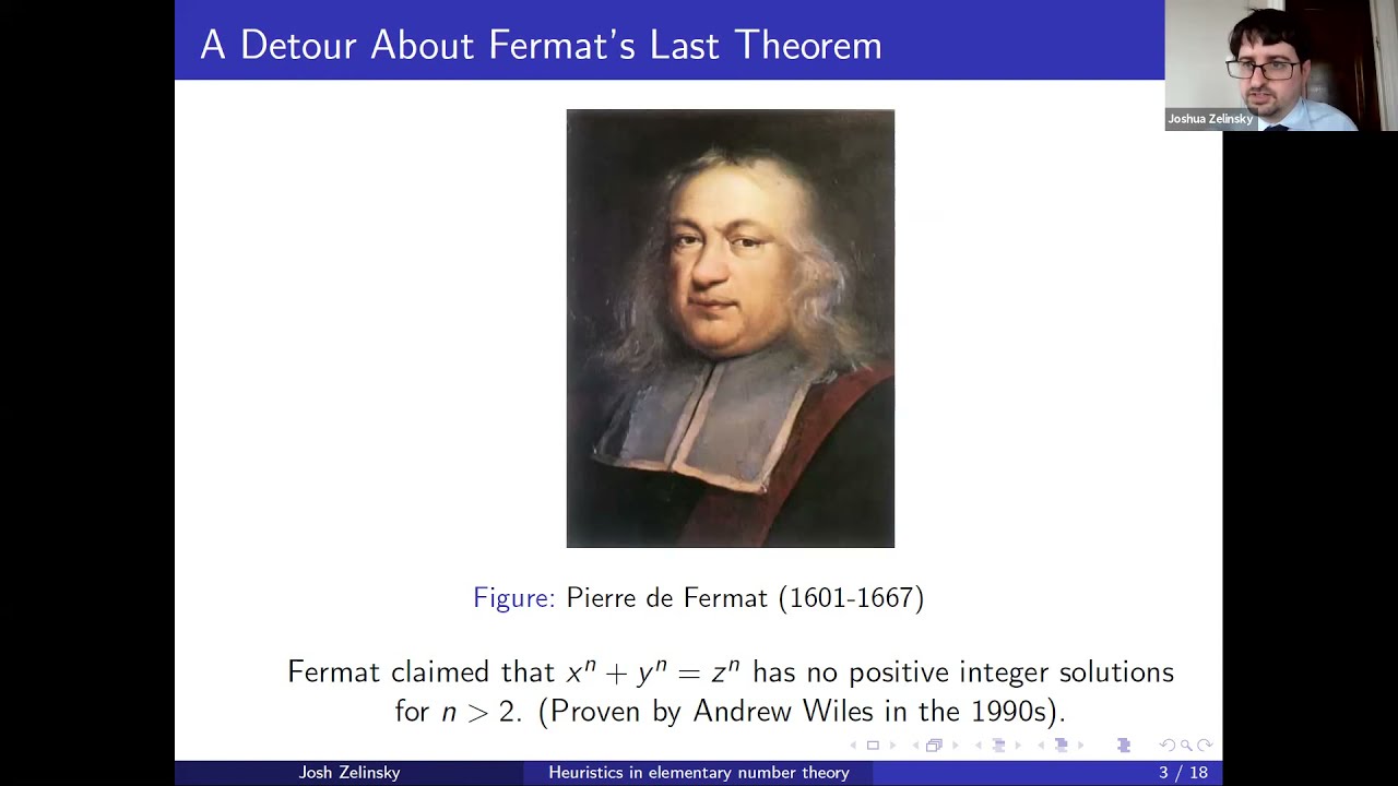 TMWYF: Heuristics in elementary number theory (Joshua Zelinsky) - YouTube