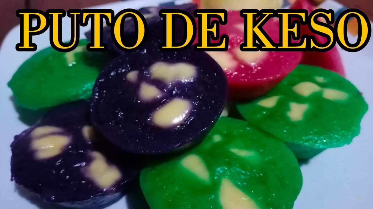 PUTO de KESO (how to make delicious and colorful puto) - YouTube