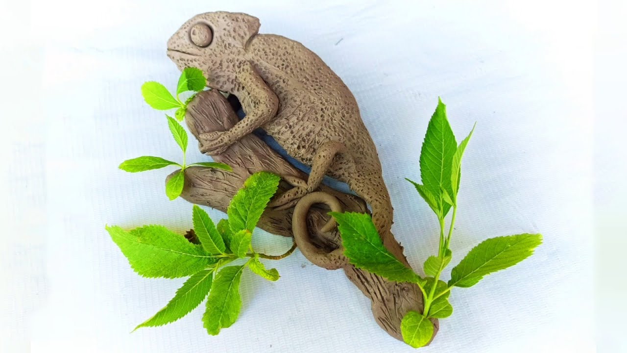 How to Learn Clay Art Easily | Oriental Garden Lizard | Thonda Art ...
