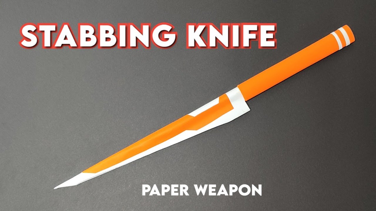Origami Knife || Making a Thin Stabbing Knife with Origami for Kids ...