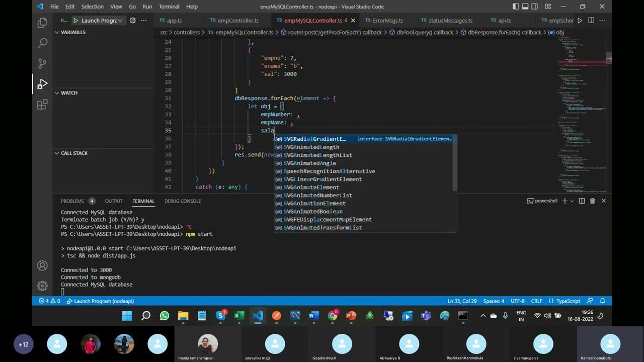 Part 28 Changing key names using Foreach in Node API - YouTube