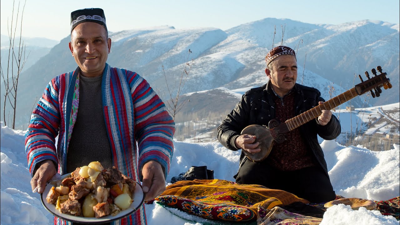 Central Asian dimlama dish in the mountains | outdoor cooking - YouTube