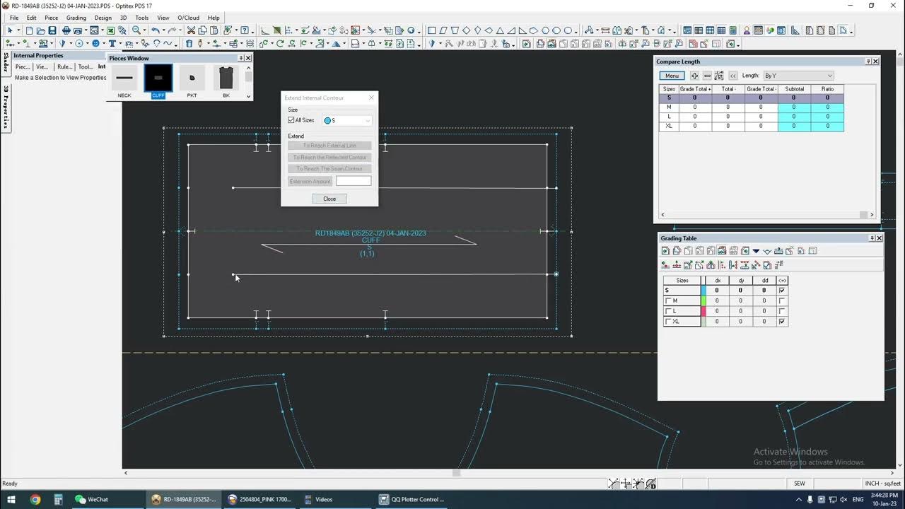 Optitex PDS Extend Internal, Extend Internal by Rectangle - YouTube