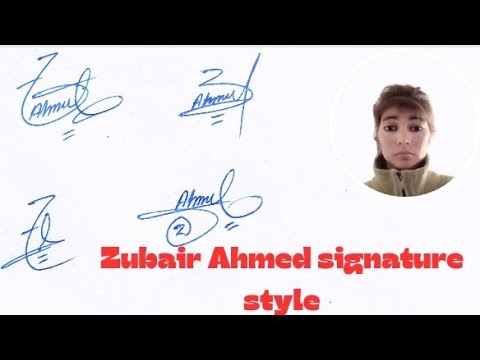 Zubair Ahmed name signature with arooj - YouTube