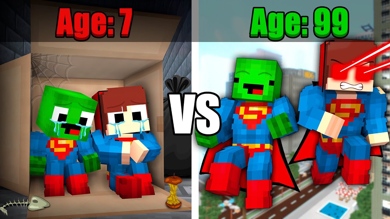 Evolution of Mikey and JJ became SUPERHEROES to Save Minecraft World ...