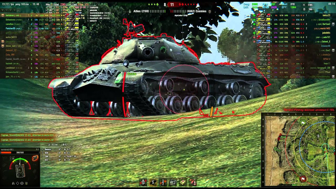 World of Tanks - [-GRE-] kariolaras - IS-3 4.5k dmg High Caliber on ...