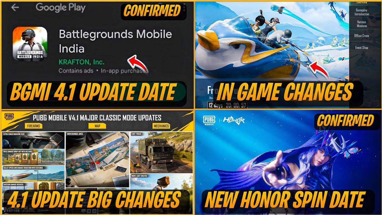 FINALLY BGMI/PUBG 4.1 UPDATE OFFICIAL RELEASE DATE😍NEW 4.1 BIG CLASSIC ...